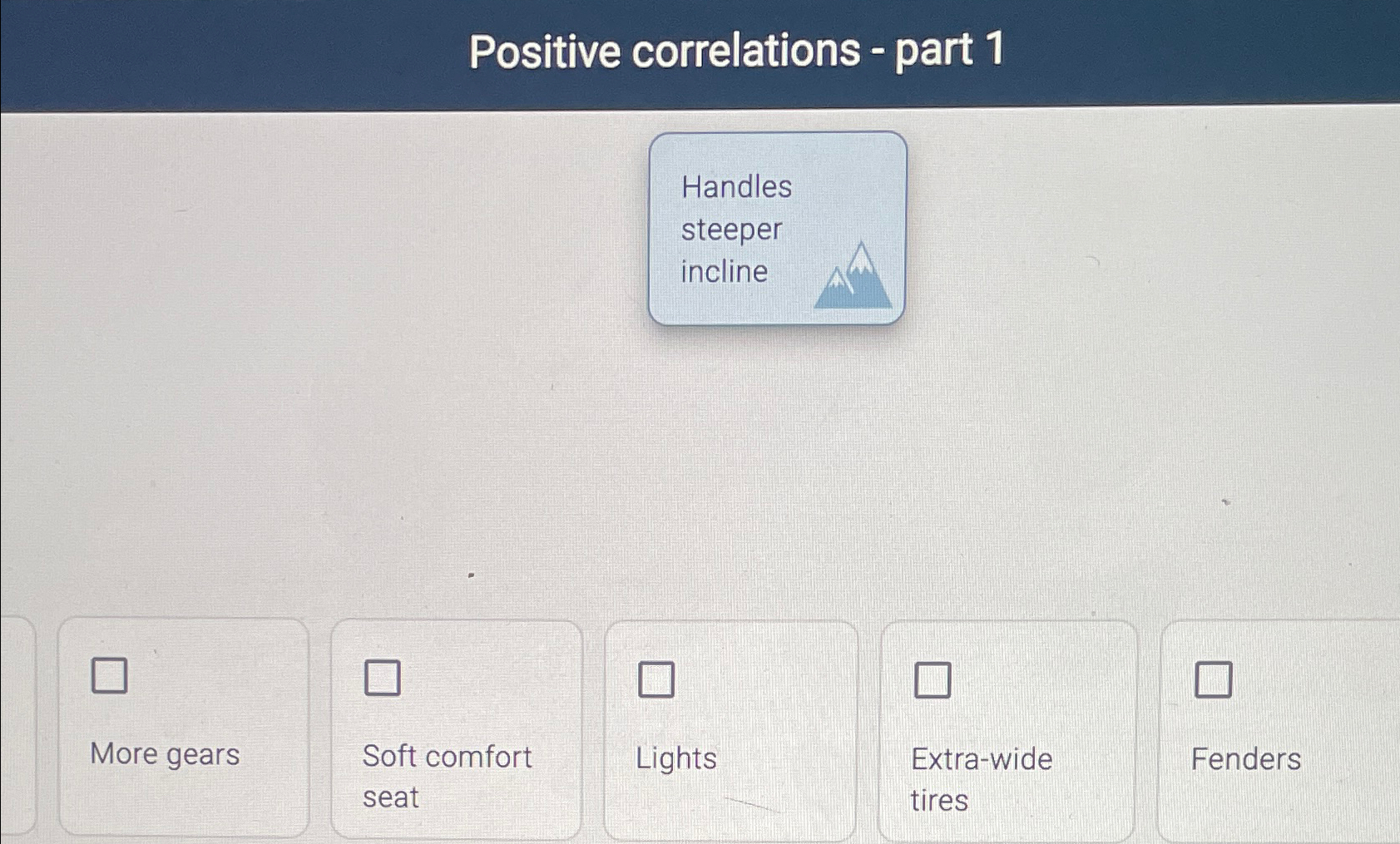 Solved Positive correlations - ﻿part 1Handles steeper | Chegg.com