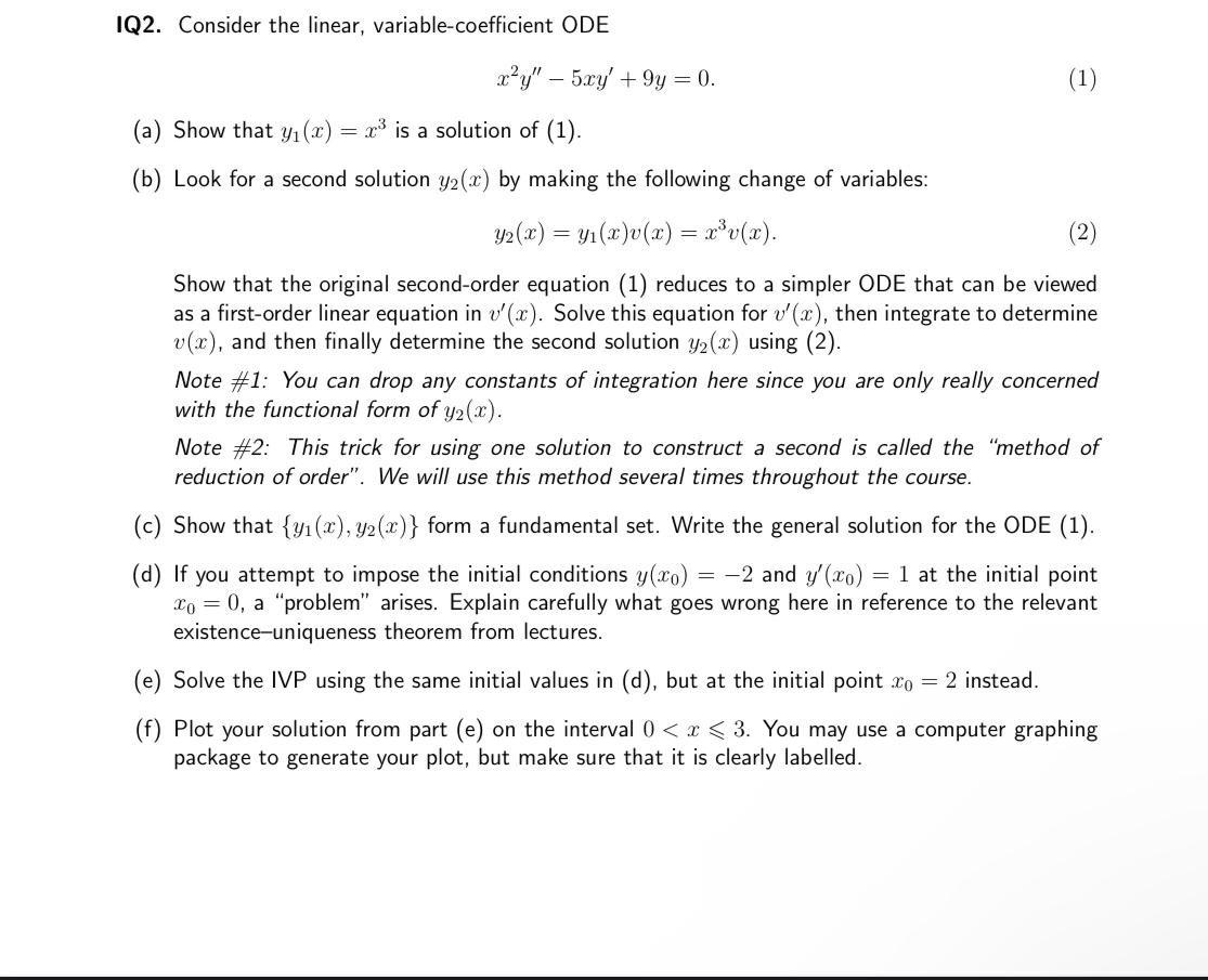 Solved Solve Step By Step: IQ2. ﻿Consider the linear, | Chegg.com