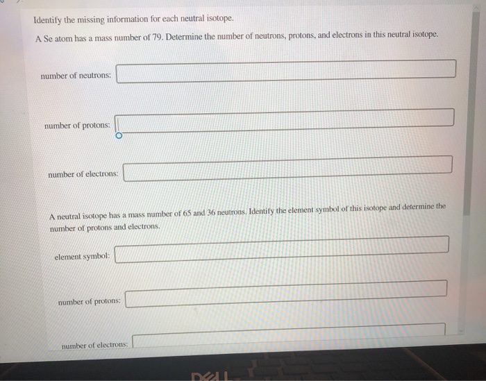 Solved Identify the missing information for each neutral | Chegg.com