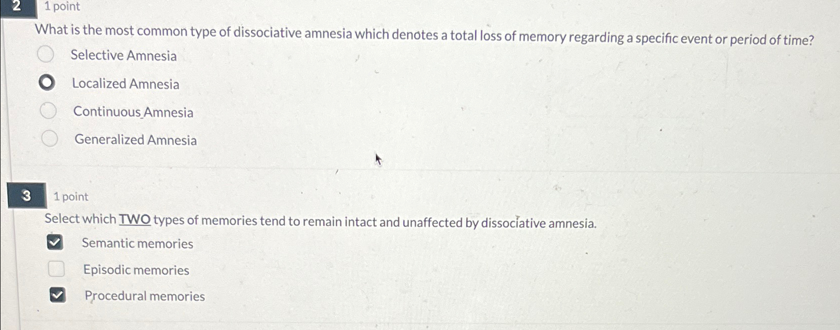 Solved 21 ﻿pointWhat is the most common type of dissociative | Chegg.com