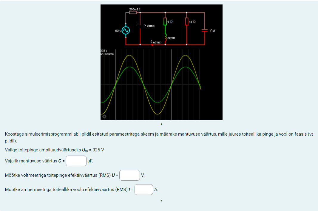 Solved Using the simulation program (Falstad.com), ﻿create a | Chegg.com