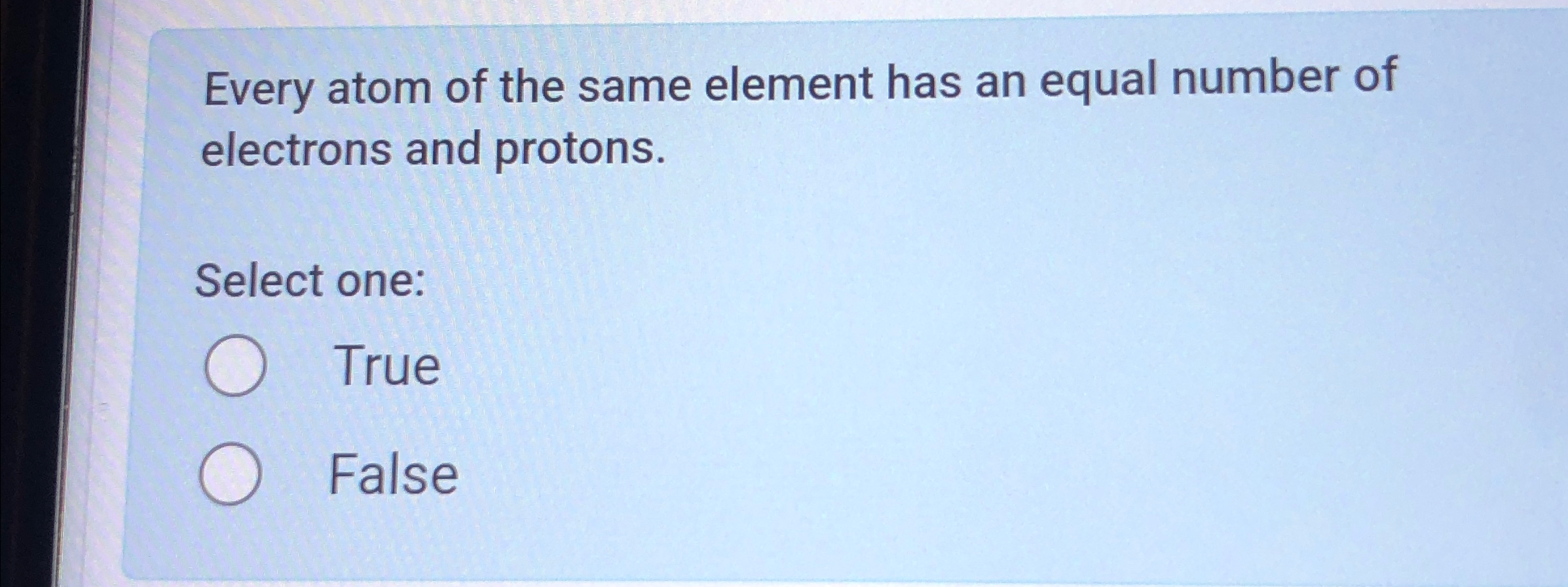 Solved Every atom of the same element has an equal number of | Chegg.com