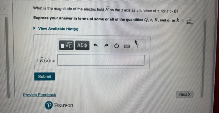 Solved A ring with radius R and a uniformly distributed | Chegg.com