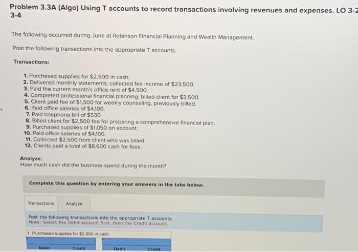Solved Post the following transactions into the appropriate | Chegg.com