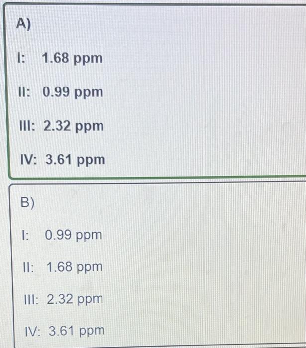 Solved The Image Below Shows A Portion Of A 1h Nmr Spectrum