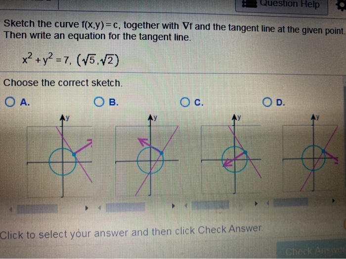 Solved Question Help Sketch the curve f(x,y)=C, together | Chegg.com