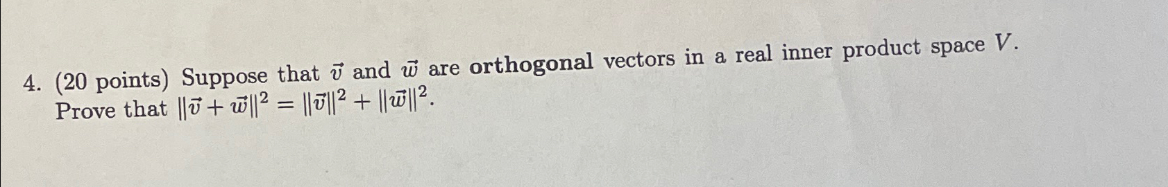 Solved Suppose that vec(v) ﻿and vec(w) ﻿are orthogonal | Chegg.com