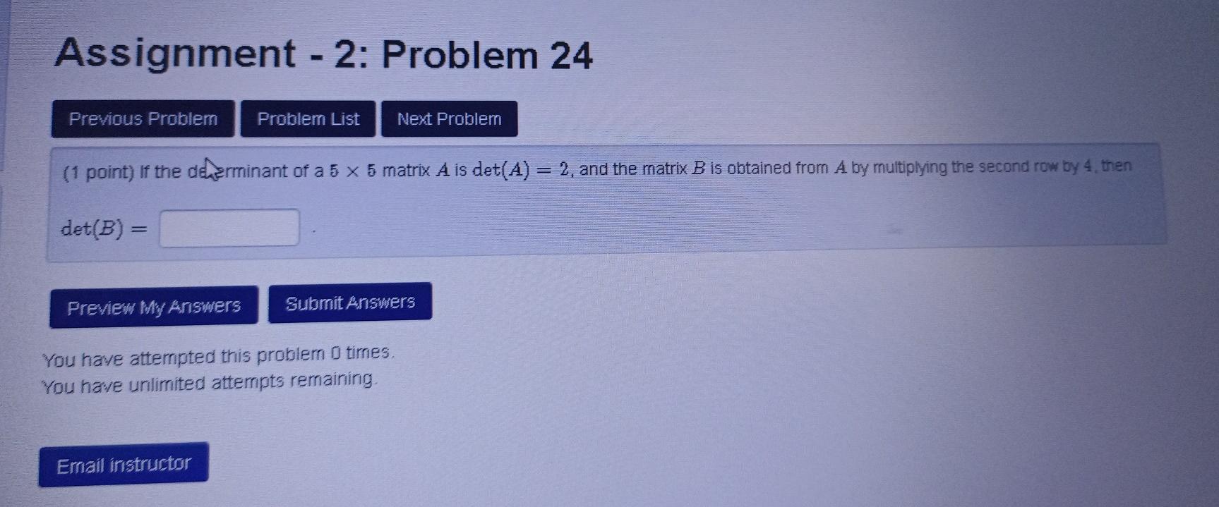 Solved Assignment - 2: Problem 24 Previous Problem Problern | Chegg.com