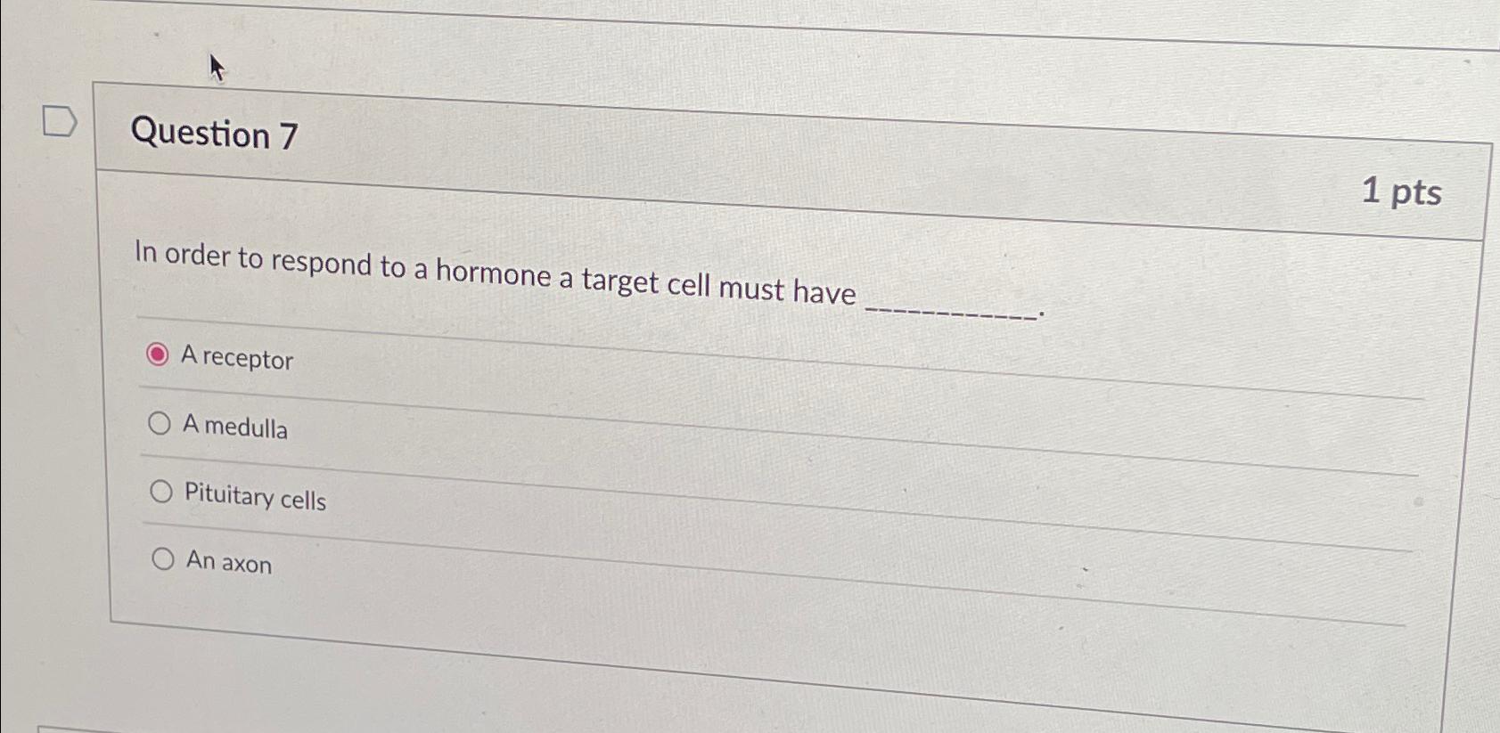 Solved Question 71 ﻿ptsIn order to respond to a hormone a | Chegg.com