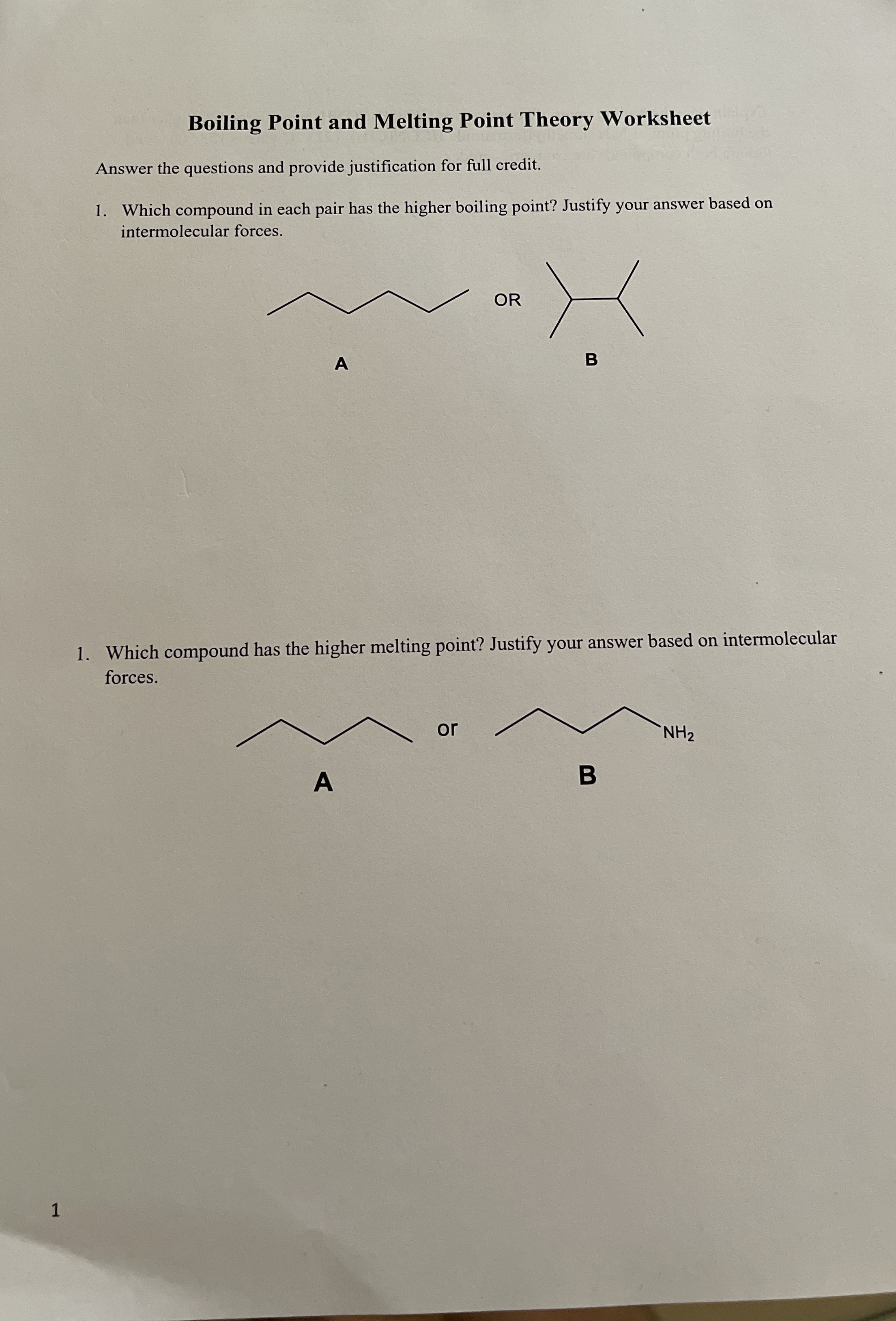Solved Steps for How to solve Show work please!Boiling Point | Chegg.com