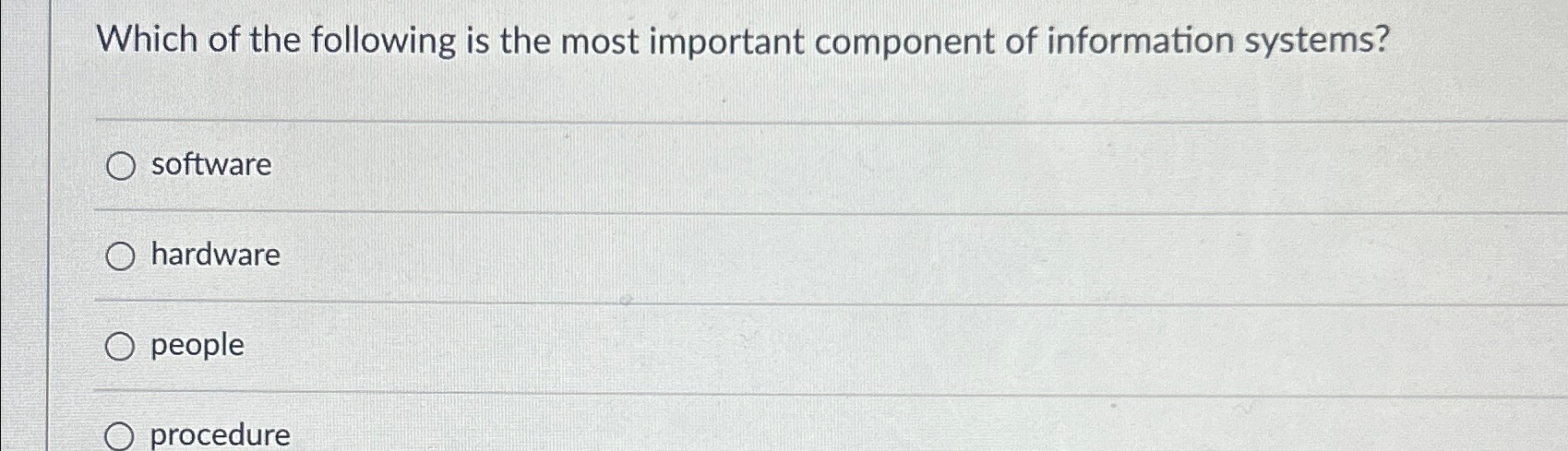 Solved Which of the following is the most important | Chegg.com