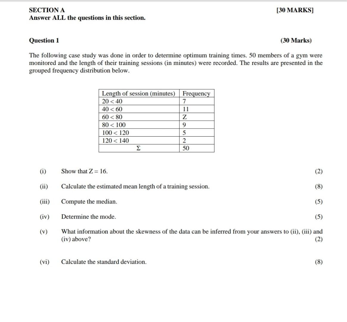 Solved SECTION A [30 MARKS] Answer ALL the questions in this | Chegg.com