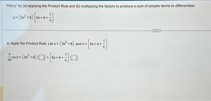 Solved Find y′ by (a) applying the Product Rule and (b) | Chegg.com