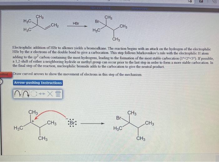 Solved CH3 CH3 Br HBC CH2 CH3 нс H3C Electrophilic addition | Chegg.com