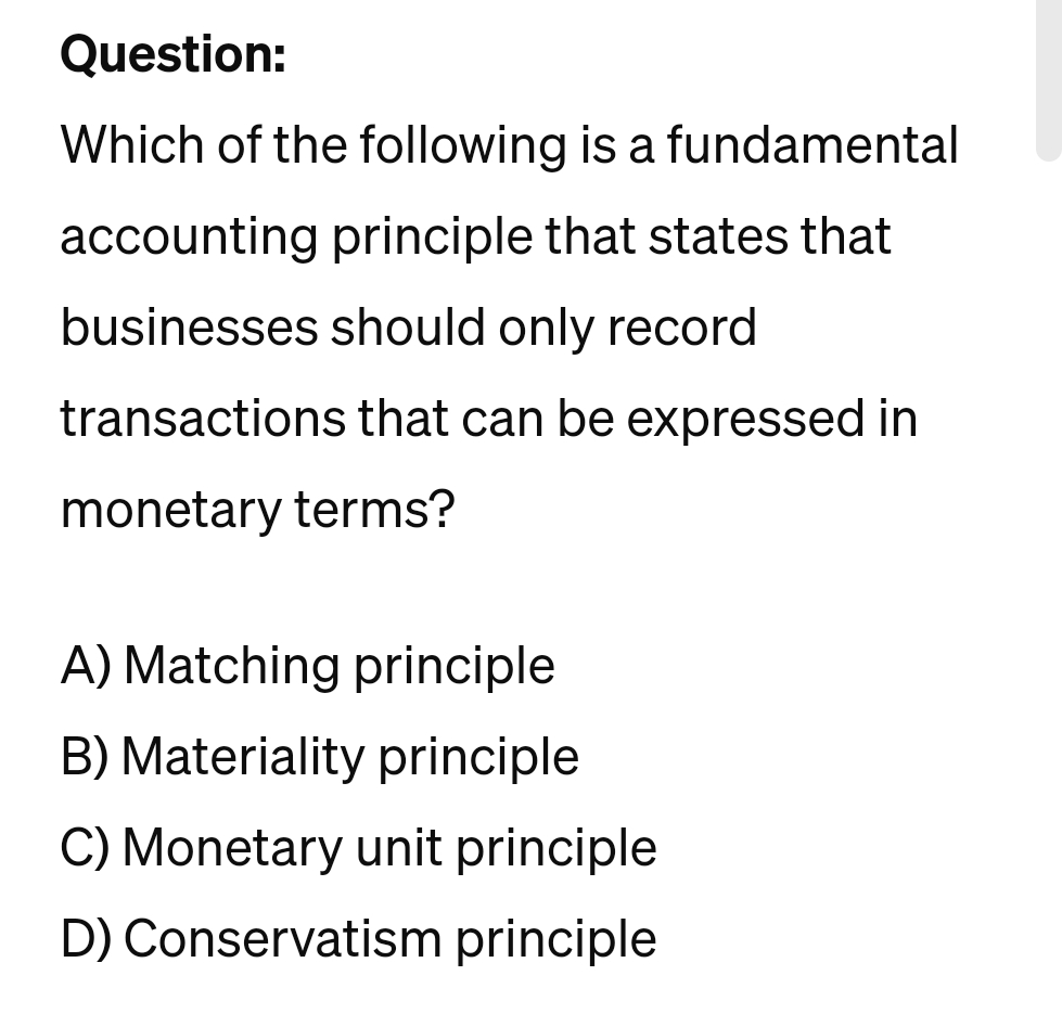 Solved Question:Which of the following is a fundamental | Chegg.com
