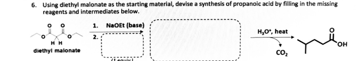 Solved Using diethyl malonate as the starting material, | Chegg.com