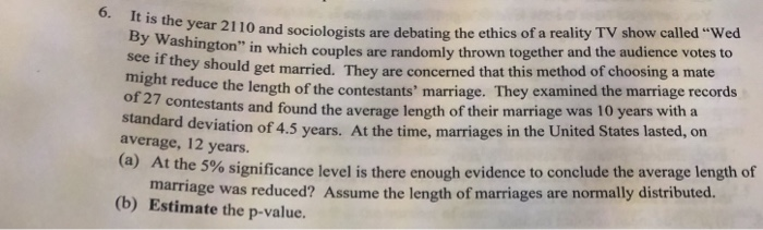 Solved 6. It is the year 2110 and socio By Washington" in | Chegg.com