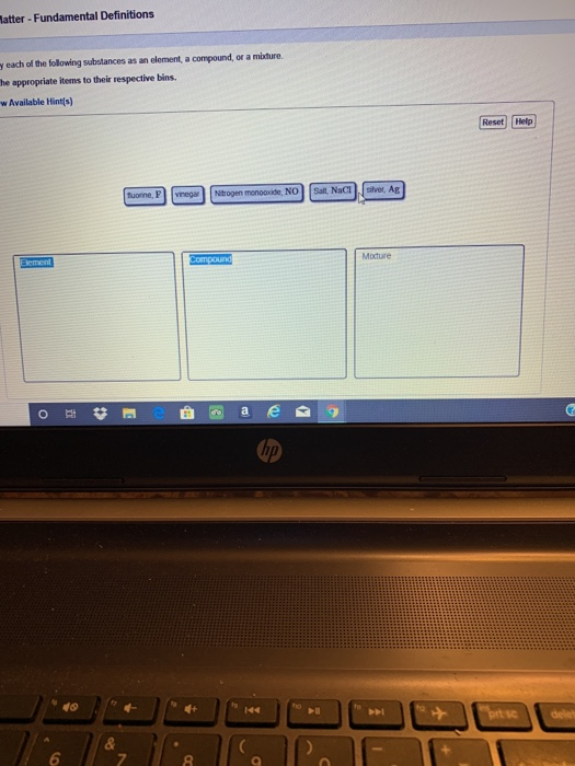 Solved Matter - Fundamental Definitions each of the | Chegg.com