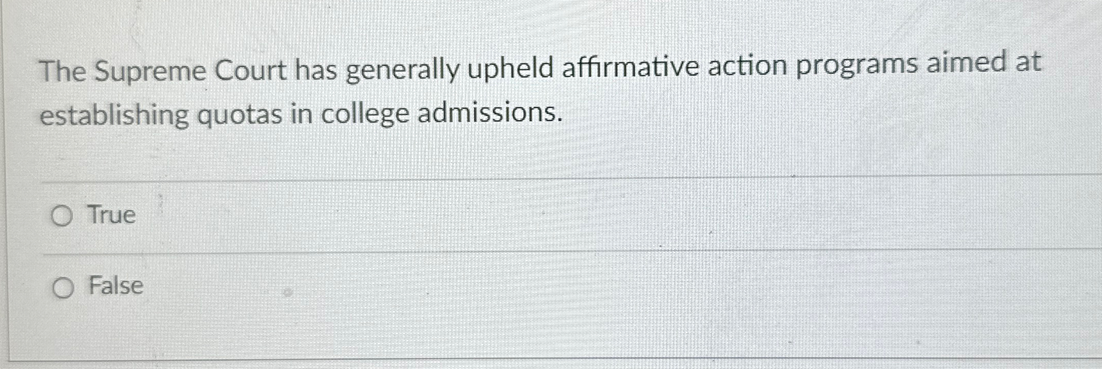 Solved The Supreme Court has generally upheld affirmative | Chegg.com