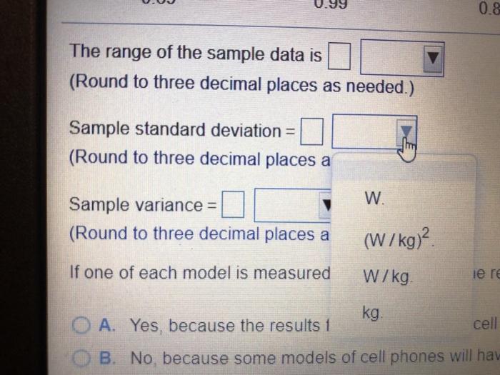 Solved Find the range, variance, and standard deviation for | Chegg.com