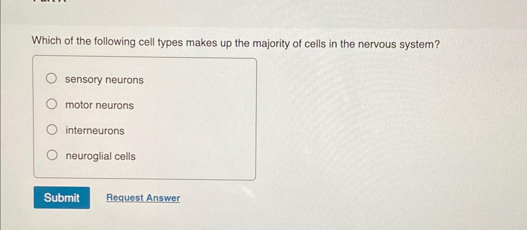 Solved Which of the following cell types makes up the | Chegg.com