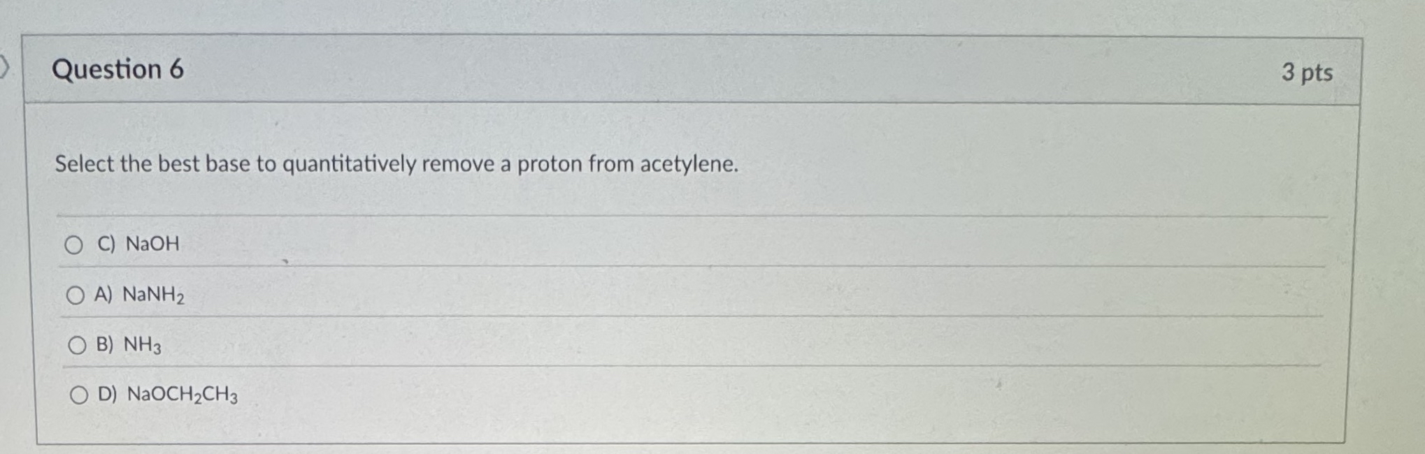 Solved Question 63 ﻿ptsSelect the best base to | Chegg.com