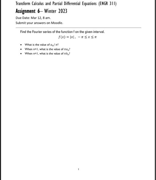 Solved Transform Calculus and Partial Differential Equations | Chegg.com