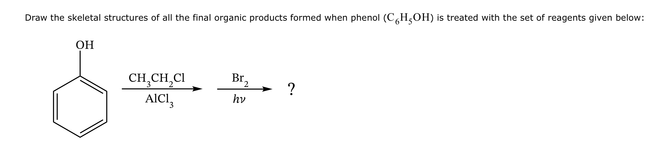 Solved Draw the skeletal structures of all the final organic | Chegg.com