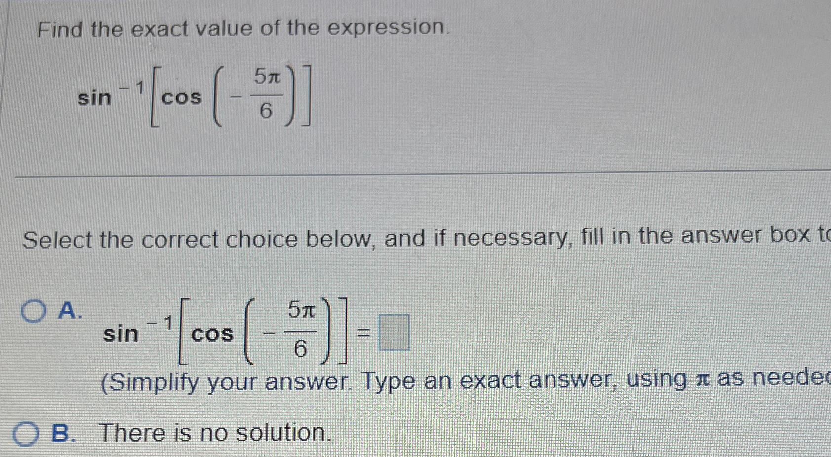 Solved Find the exact value of the | Chegg.com