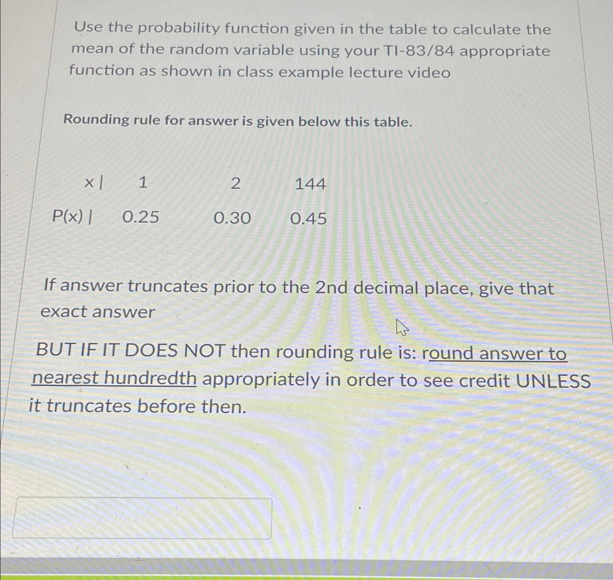 Solved Please just provide answer | Chegg.com