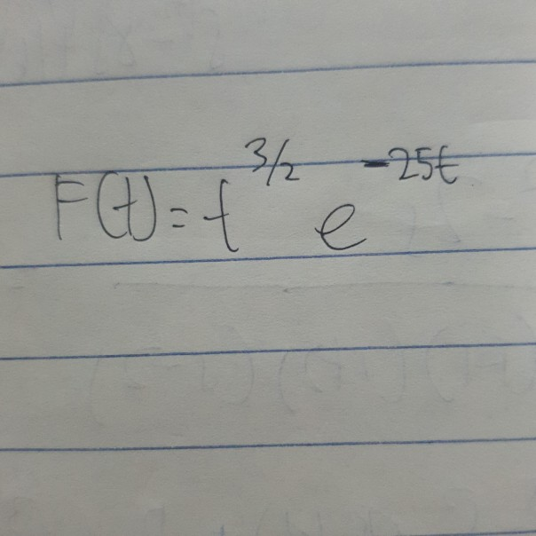 Solved find the laplace transform using the derivative | Chegg.com
