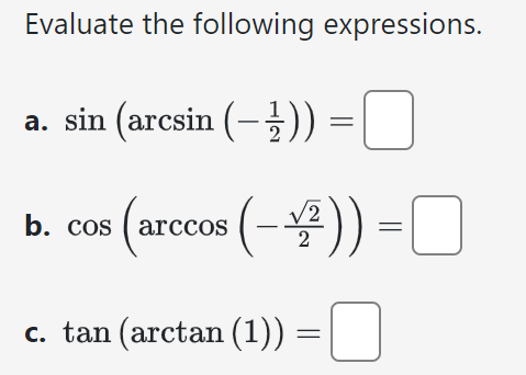 Solved Evaluate the following | Chegg.com