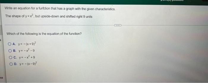Solved Write an equation for a function that has a graph | Chegg.com