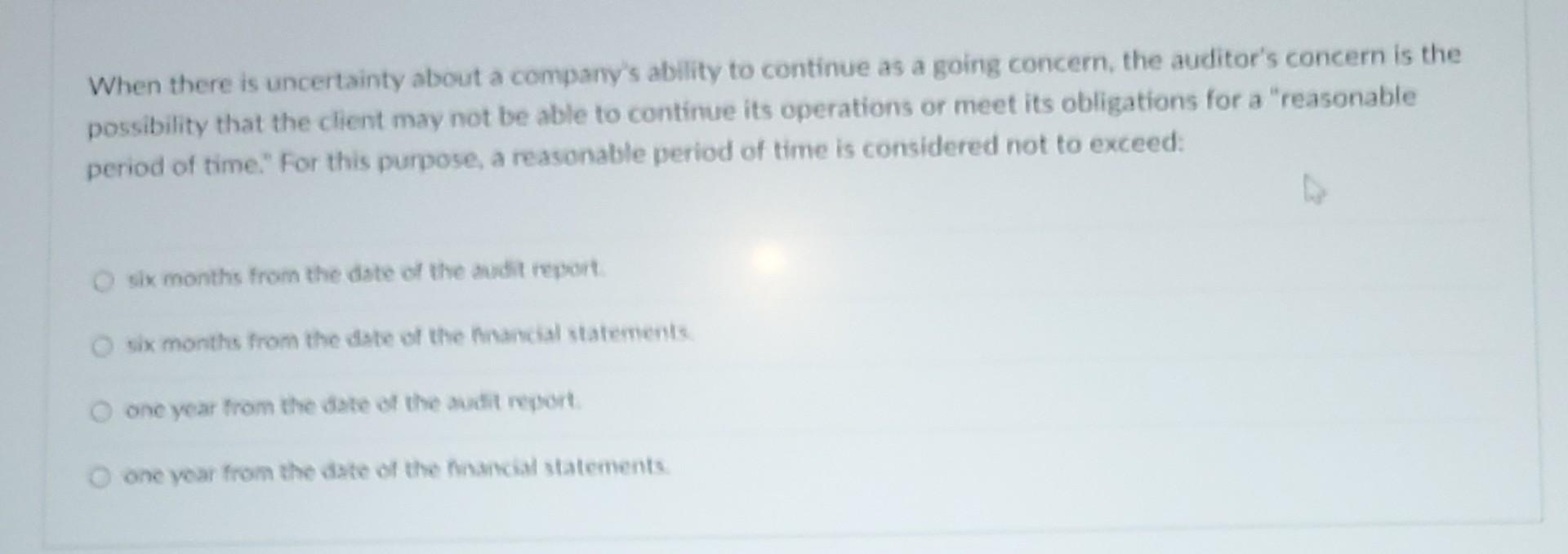 Solved When there is uncertainty about a company's ability | Chegg.com