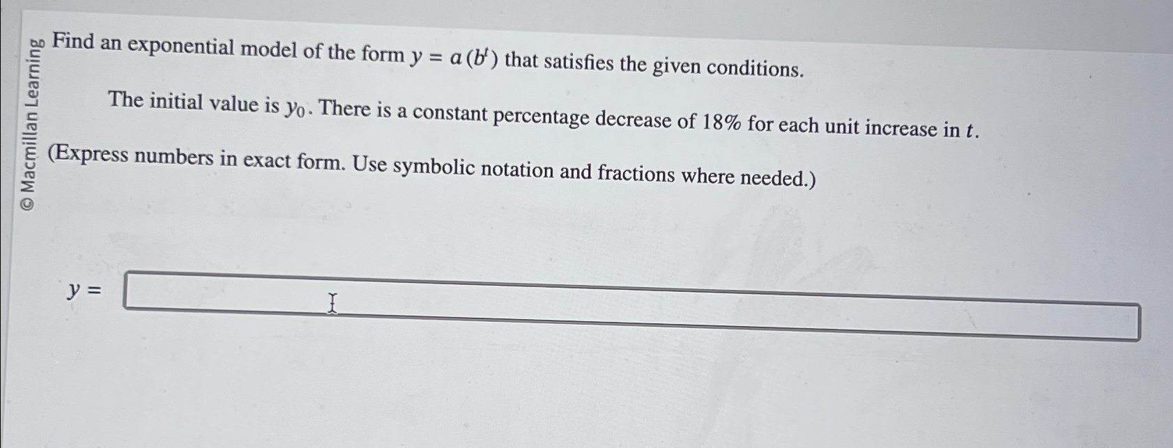 Solved The initial value is y0. ﻿There is a constant | Chegg.com
