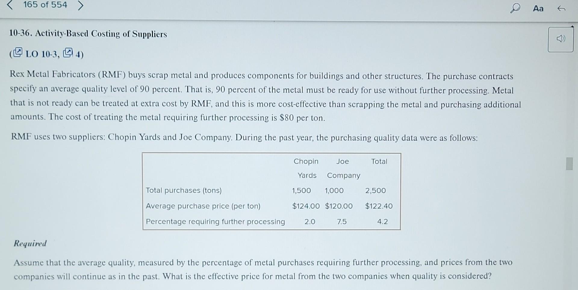 Solved Complete Exercise 10-36 and 10-37 in Excel, using | Chegg.com