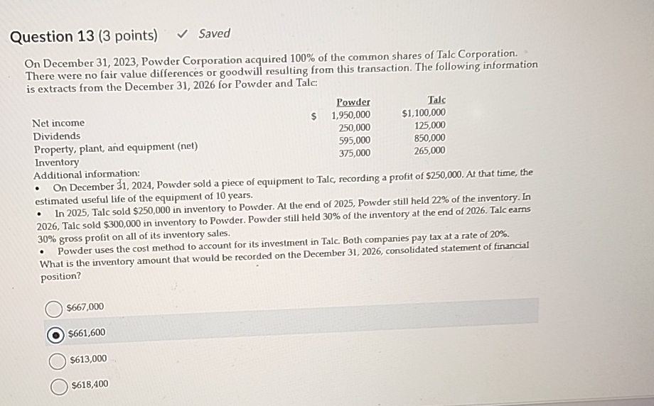 Solved Question 13 (3 ﻿points)SavedOn December 31, 2023, | Chegg.com