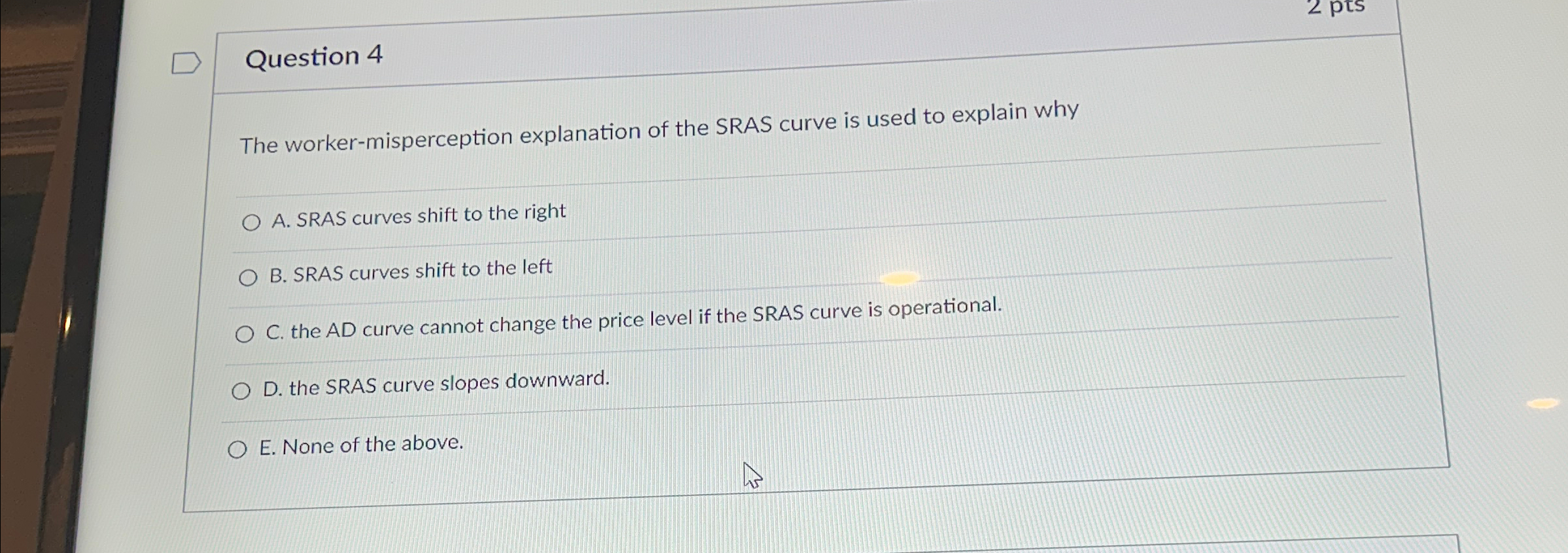 Solved Question 4The worker-misperception explanation of the | Chegg.com