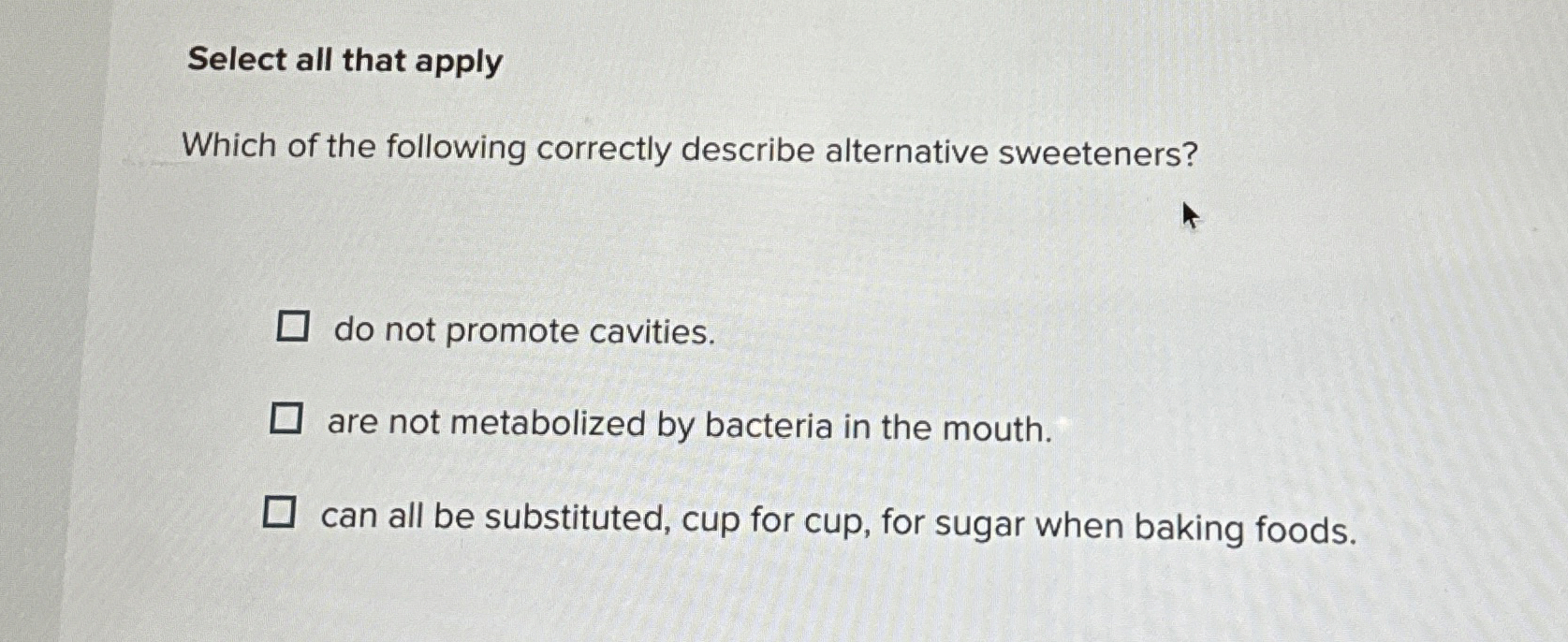 Solved Select all that applyWhich of the following correctly | Chegg.com
