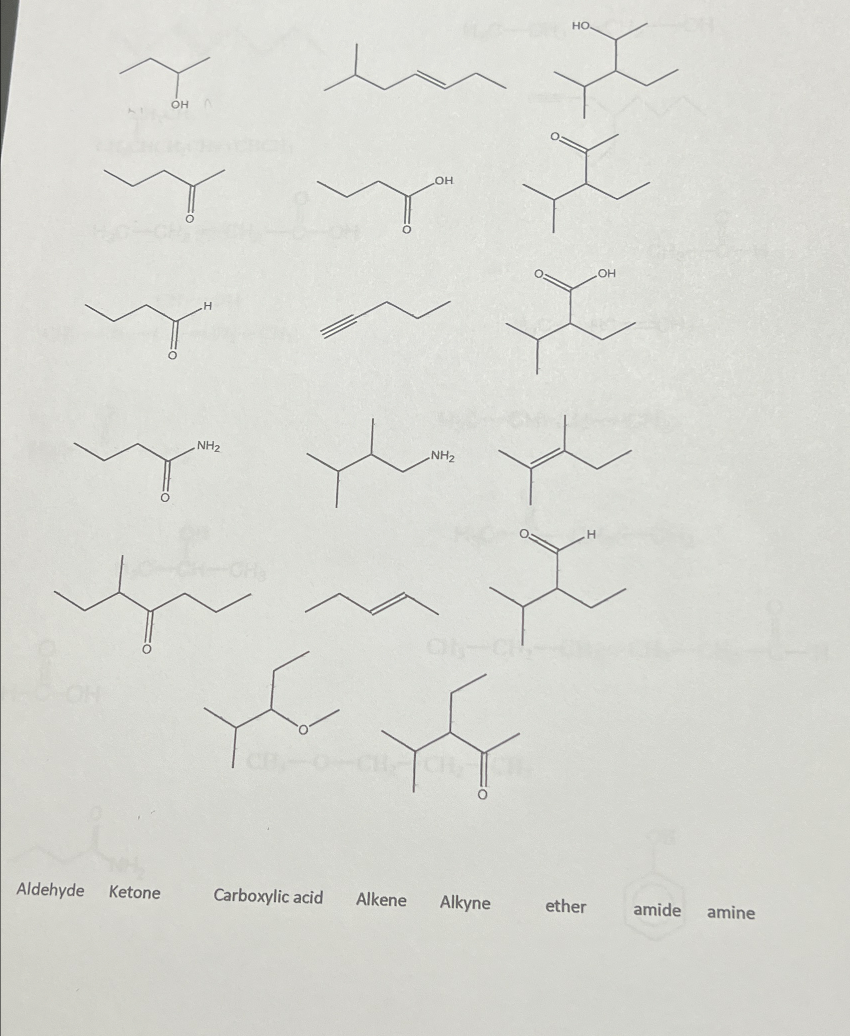 Identify the functional group | Chegg.com Identify the functional group | Chegg.com