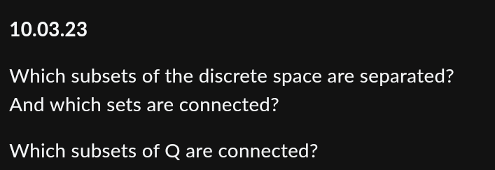 Solved 10.03 .23 Which subsets of the discrete space are | Chegg.com