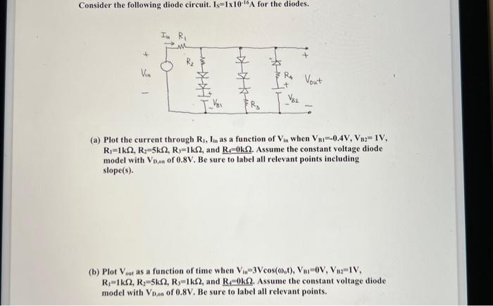 Solved Consider the following diode circuit. Is=1×10−16 A | Chegg.com