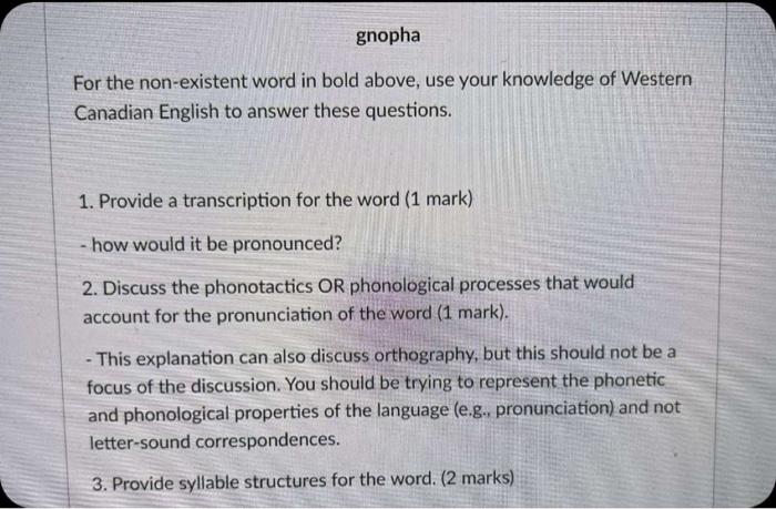 For the non-existent word in bold above, use your | Chegg.com
