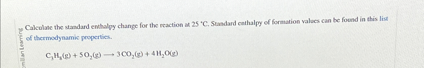 Solved bo Calculate the standard enthalpy change for the | Chegg.com