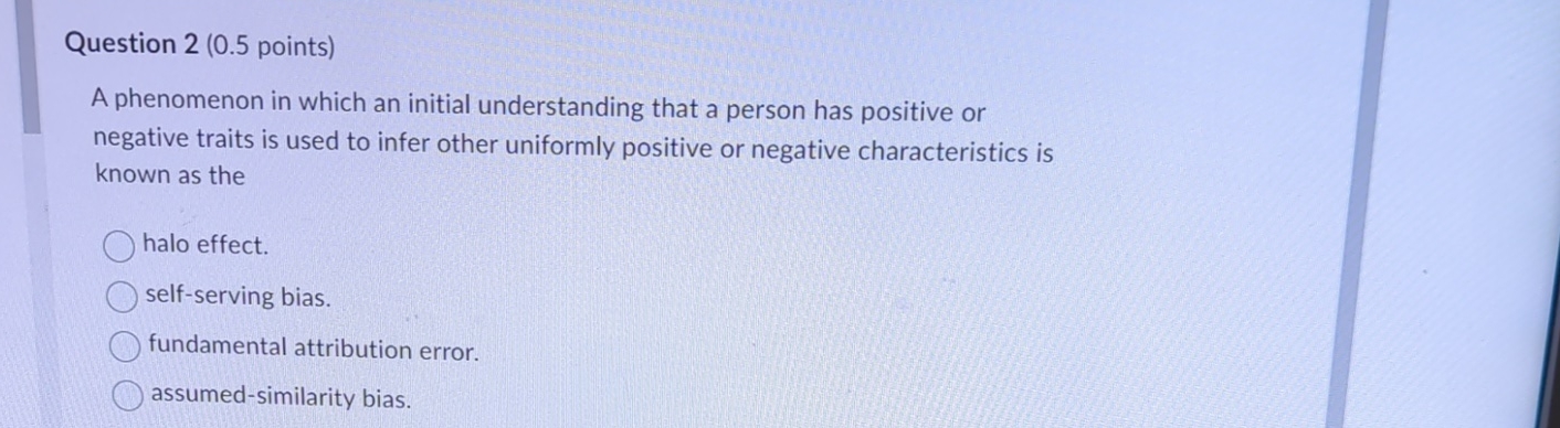 Solved Question 2 ( 0.5 ﻿points)A phenomenon in which an | Chegg.com