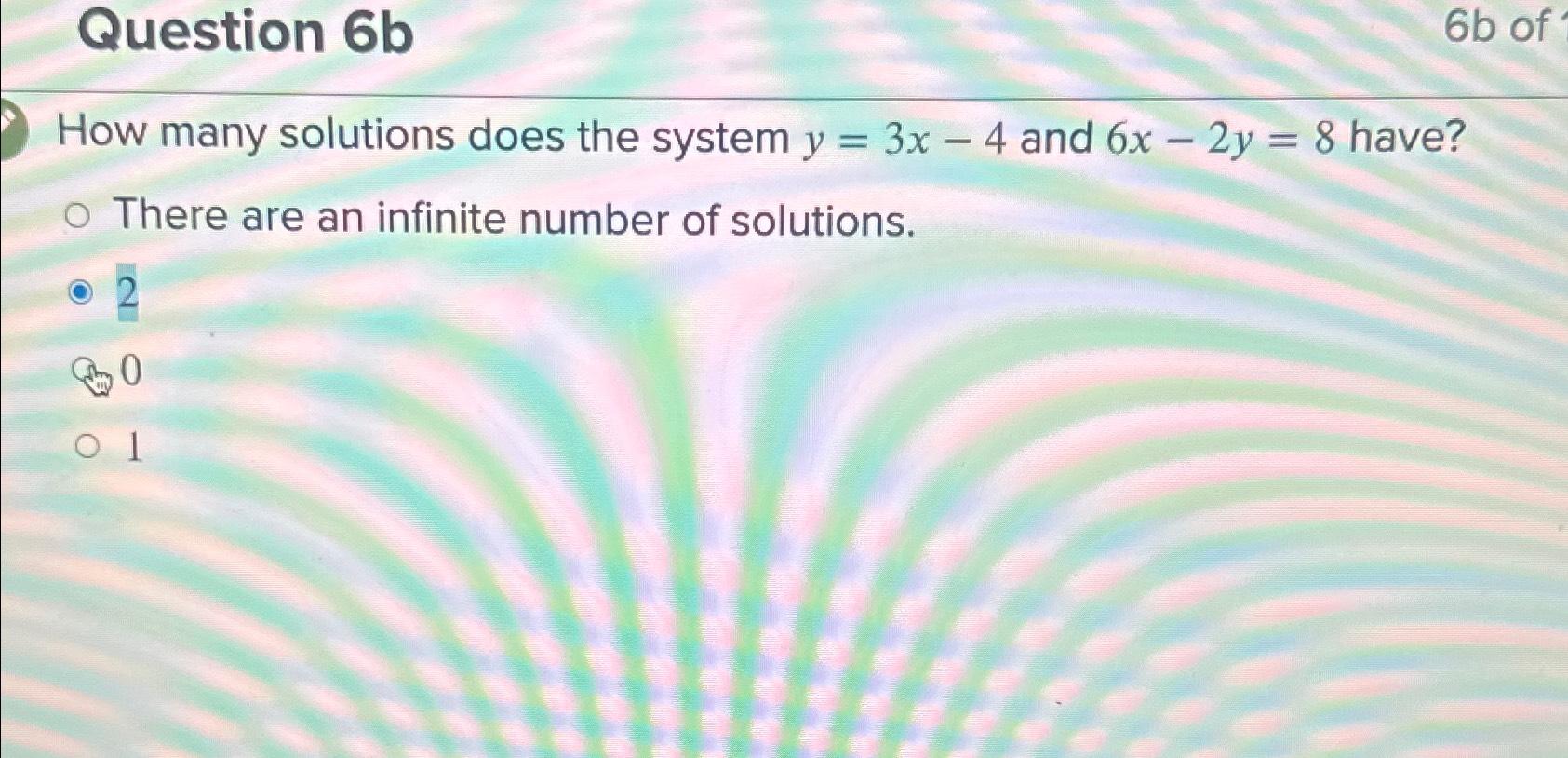 Solved How many solutions does the system y=3x-4 ﻿and | Chegg.com