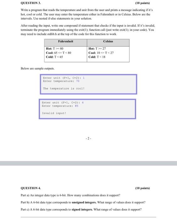 Solved QUESTION 3. (10 points) Write a program that reads | Chegg.com