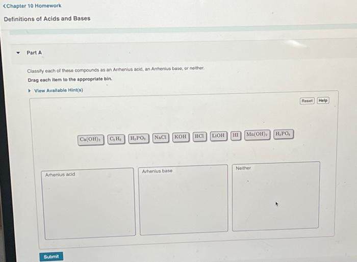 Solved Classify each of these compounds as an Arthenivs | Chegg.com