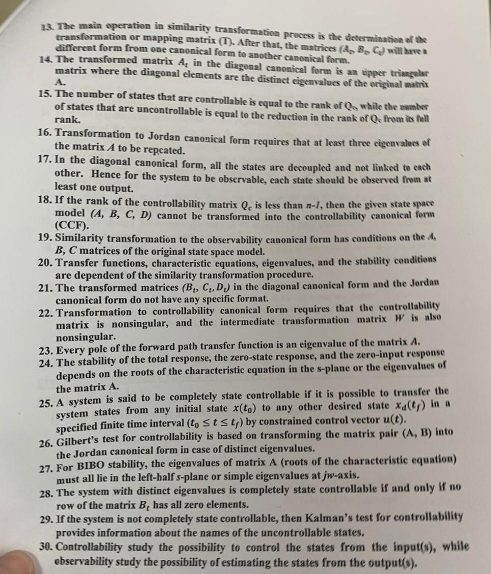 Solved 1. The number of state variables physically equals | Chegg.com