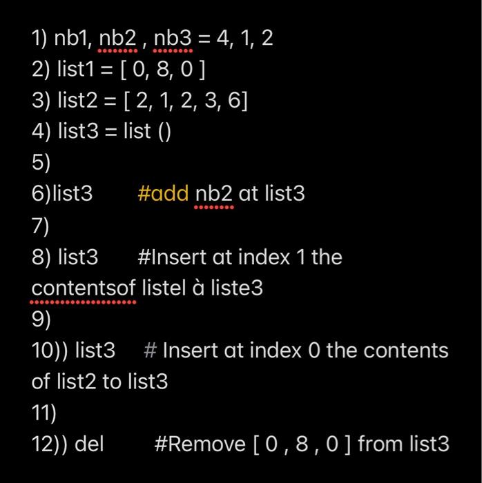 Solved python Description: Complete the instructions for | Chegg.com